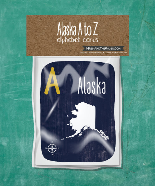 Alaska A to Z Alphabet Cards – Wren and the Raven