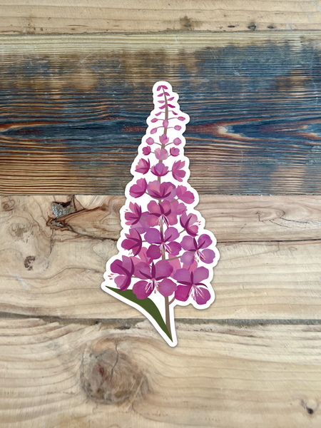 6 Inch Fireweed - Vinyl Sticker – Wren and the Raven