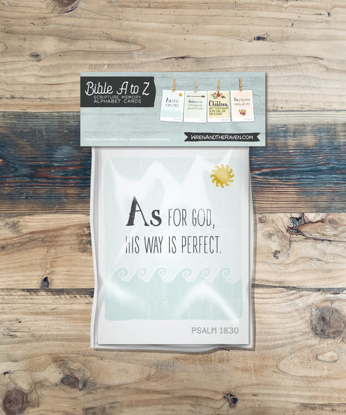 Bible A to Z - Scripture Memory Alphabet Cards – Wren and the Raven